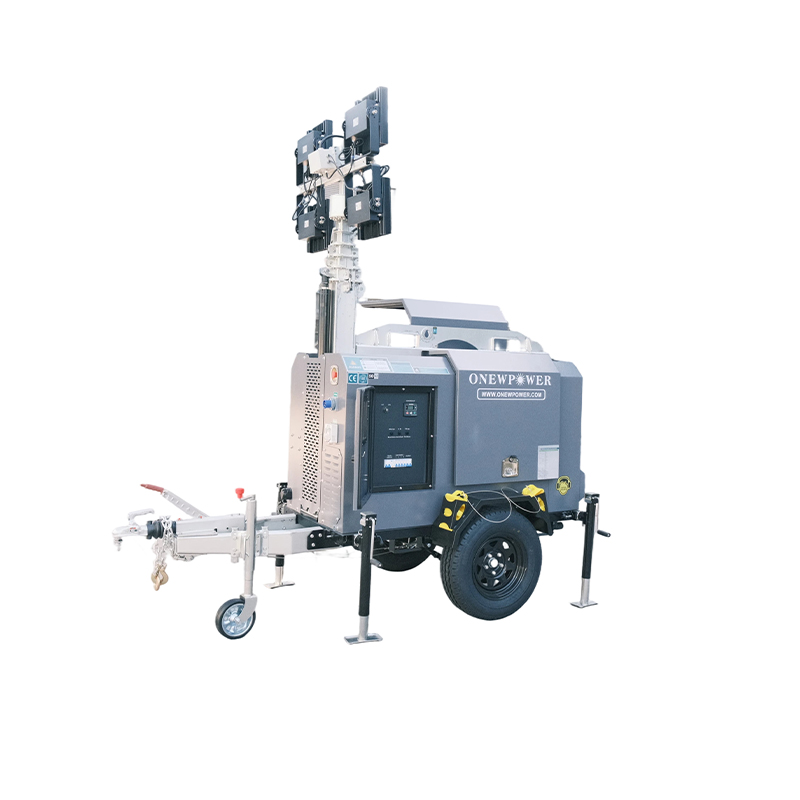 China 12m Telescopic Mobile Light Tower with Diesel Engine and Trailer ...
